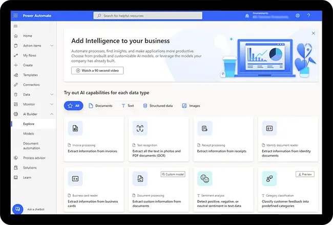 AI Builder | Artificial intelligence in Power Platform AI Builder | Artificial intelligence in Power Platform